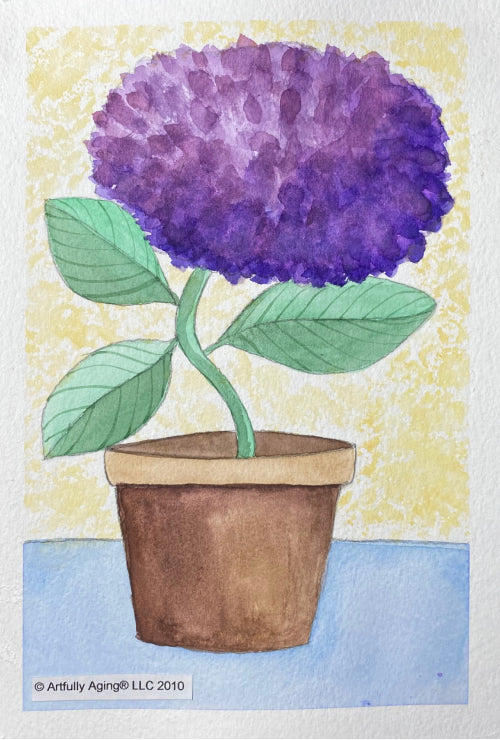 hydrangea watercolor easy