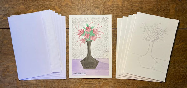 Pink Azalea Greeting Cards - Artfully Aging